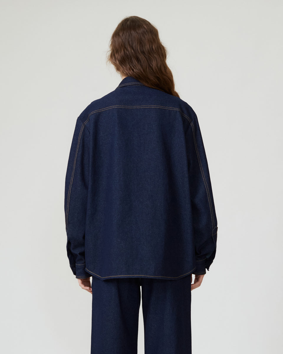 DISAYA | Denim jacket crystal Macrame