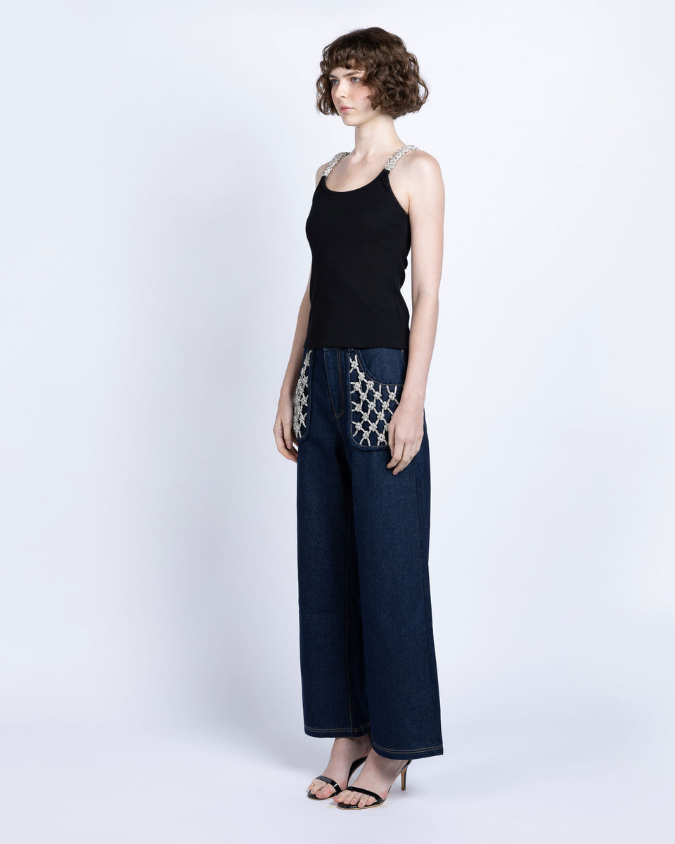 DISAYA l Tank top with Macrame